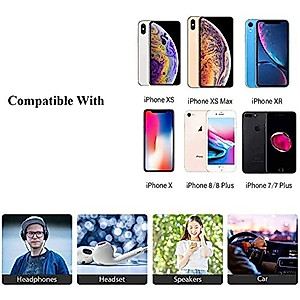 esbeecables 2 Pack for iPhone 3.5mm Headphones Adapter, Apple MFi Certified Lightning to 3.5mm Earphones/Headphones Jack Aux Audio Adapter Dongle for iPhone 14/13/12/11/XS/XR/X/8/7/SE, Support All iOS