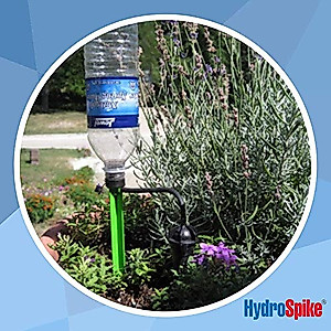 HydroSpike Dripper (3-Pack) Worry-free Adjustable Drip Flow Watering Kit - Outdoor & Indoor, Irrigation Stakes for Plants Vacation Garden Pots & Containers, Uses Bottle, No Hose Devices Waterer System