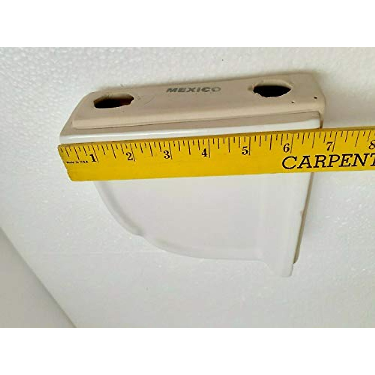 Bright White Ceramic Corner Shower Shelf Ledge Soap Tray Arctic White Daltile Color 0190 Medium 7.5 inch