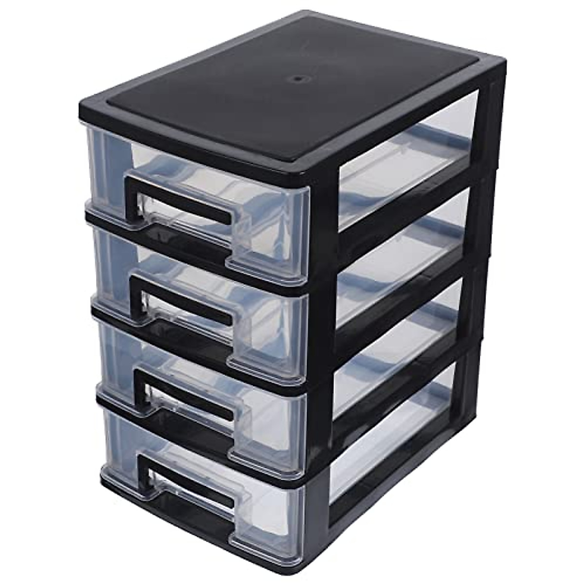 FOMIYES Storage Drawers 4 Layer Drawer Storage Tower Clear Drawers Closet Storage Box Storage Shelf Storage Rack for Office Bedroom Living Room Desk Organizer