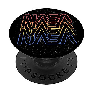 NASA Neon Worm Logo PopSockets PopGrip: Swappable Grip for Phones & Tablets
