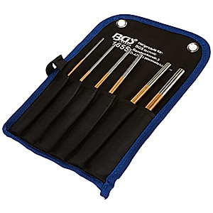 BGS 1655 Pin Punch Set, Gold/Silver/Black, 3-10 x 200 mm, 6-Piece