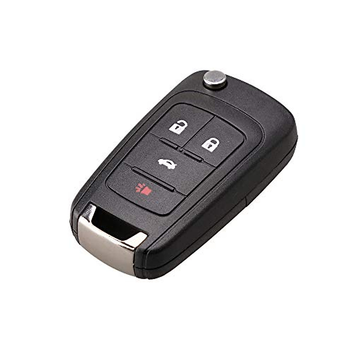 Keyless Remote 4 Button Flip Car Key Fob for Equinox Verano Sonic and Other Vehicles That Use FCC OHT01060512