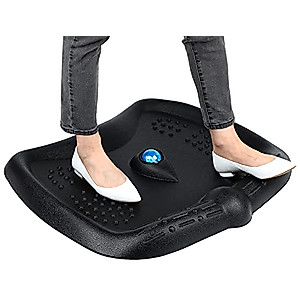 Standing Desk Mat, RUMIA Anti Fatigue Mat with Foot Massage Roller Ball, Not-Flat Comfort Floor Mat Ergonomic Standing Mat for Standing Desk Office and Home (Black)