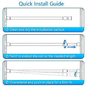 RV & Camper Adjustable Tension Rods 12"-19.5" - Essential Organizer Bars for Travel Trailers, Campers, and RVs Kitchens and Closets Must-Have, 6 Pack