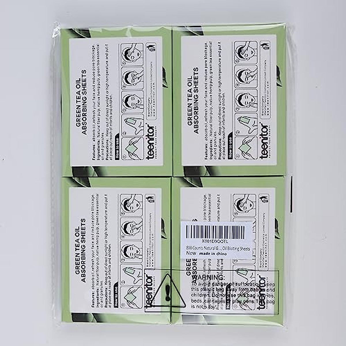 Teenitor 800 Counts Natural Green Tea Oil Control Film, Oil Absorbing Sheets for Oily Skin Care, Blotting Paper