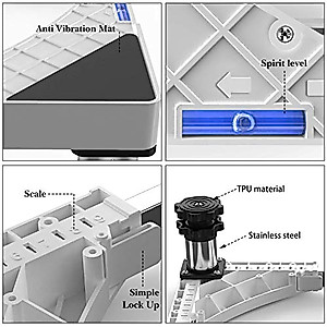 SEISSO Washing Machine Base Stand, with 4 Heavy Duty Adjustable Feet, Universal Multi-functional Base Holder for Dryer Refrigerator Furniture Washing Machine, Max Load 770 LB (350 KG)
