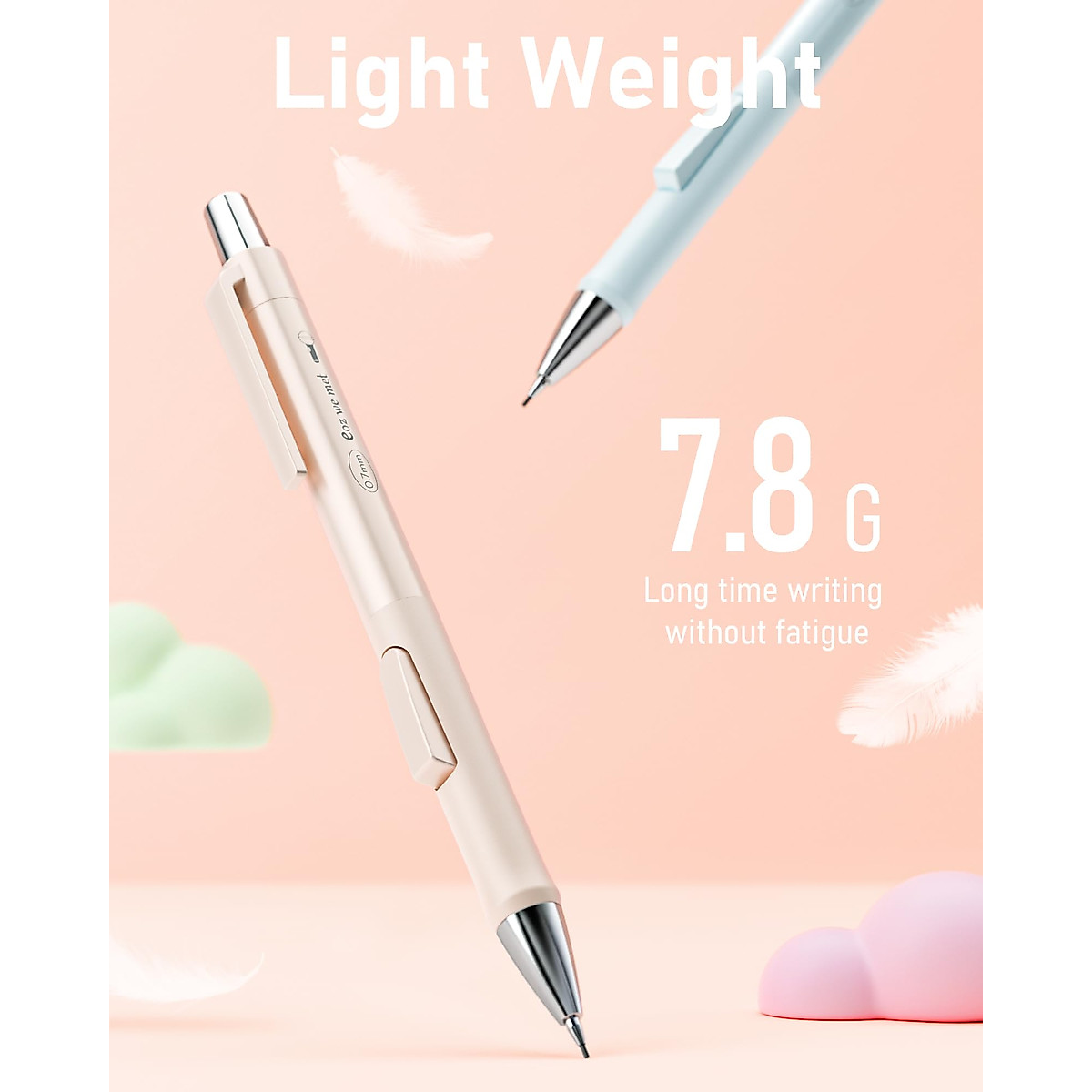 Nicpro 8PCS Pastel Mechanical Pencil 0.5 & 0.7 mm, Cute Fast Click Mechanical Pencils Set with 8 Tubes HB Lead Refills, Erasers for Drafting, School Student Writing, Drawing, Sketching -with Case