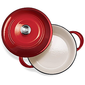 Tramontina Enameled Cast Iron 7-Qt. Covered Round Dutch Oven - Red