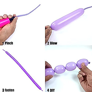 Pastel Long Balloons Premium 260 Twisting Balloons Animals Magic Balloons for Birthday Kids Wedding Party Supply 100pcs (Multi)