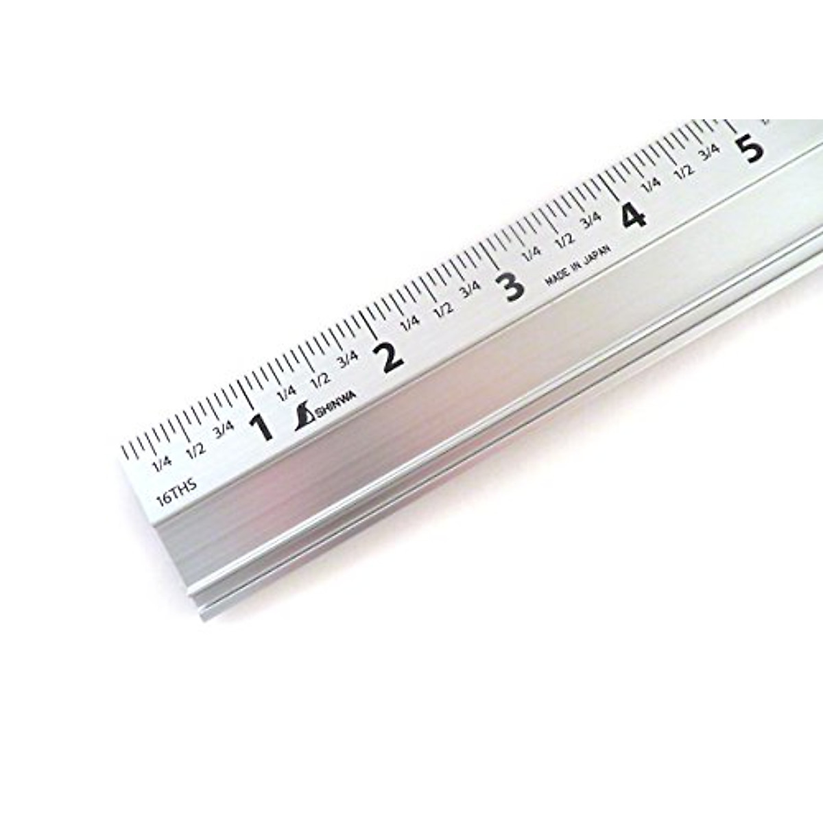Shinwa 12" Extruded Aluminum Cutting Rule Ruler Gauge with Non slip rubber Backing 33279