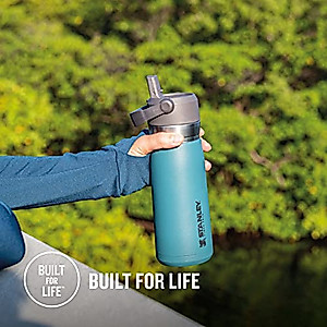 Stanley IceFlow Stainless Steel Water Bottle with Straw 0.65L / 22OZ Lagoon – Leakproof Insulated Water Bottle - Keeps Cold for 12+ Hours - BPA-Free Thermos Flask - Dishwasher Safe