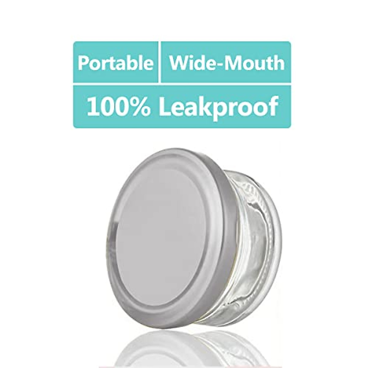 Delove [16 Pack] Glass Salad Dressing Container To Go, 2.5oz Small Condiment Containers with Lids, Reusable Sauce Cups Containers, Leakproof Screw Lids for Lunch Bento Box, Picnic and Travel