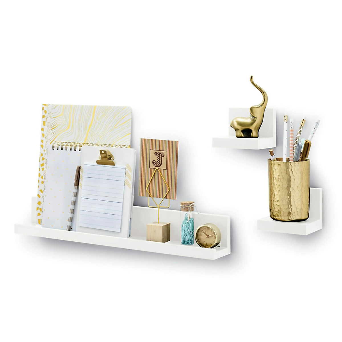 Command Display Ledges, Quartz, 2-Ledges, 8-Medium Foam Strips (HOM23Q-2ES), Great for dorm decor