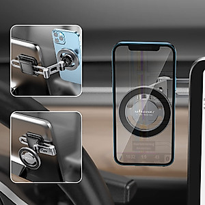 Mindsky Magnetic Phone Mount Compatible with Mag-Safe for Tesla 3 / Y/S/X Accessories Cellphone Holder for Car Screen/Dashboard
