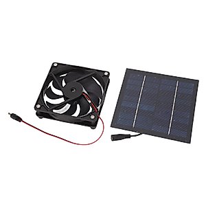 Solar Panel Fan Kit, 50W Solar Powered Exhaust Fan, Outdoor Portable Solar Attic Fan for Chicken Coops, Greenhouse, Sheds, Pet House, Window Exhaust, without Power Storage Function