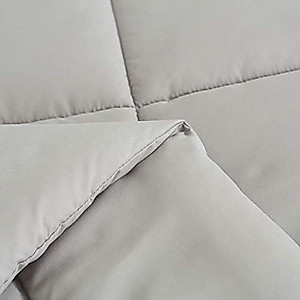 EMME Grey Comforter Set Twin Bed in A Bag 5 Pieces, Down Alternative Brushed Microfiber Bedding Comforter Set with Sheets, Ultra Soft and Comfortable Bed Set for All Season (Twin/Twin XL, Grey)