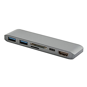 Convenient and Practical WS-15 6 in 1 Type-C to HDMI + USB 3.0 x 2 + SD + TF + PD HUB Converter