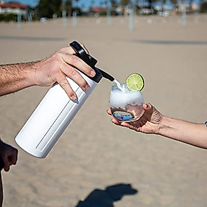 GrowlerWerks uKeg Twist Seltzer Maker & Dispenser – Portable Patented Carbonation System - Vacuum Insulation for Beverages – Includes Carry Handle- Soda Maker for Sparkling Water (Tungsten, 36 oz)