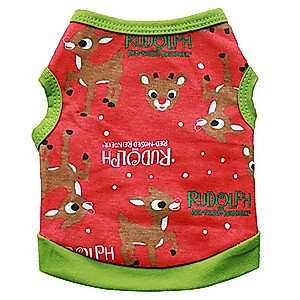 Dog pet Clothing Small Dog Vest Christmas Cotton Pet Clothes Fleece Vest Cold Weather Pullover Jacket Winter Sweater