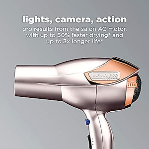 INFINITIPRO BY CONAIR 1875 Watt Lightweight AC Motor Styling Tool/Hair Dryer; Rose Gold