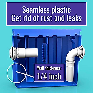Commercial Grease Interceptor Trap 20 lb - Plastic Grease Trap Under Sink for Restaurant Cafe - Under Sink Grease Trap 10 GPM - Waste Water Oil-water Separator for Restaurant - Grease Trap plastic