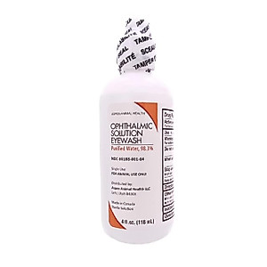 Aspen Animal Health Ophthalmic Solution Eyewash for Pets - 98.3% Purified Water - Great for Cleaning Your Pets Eyes Without Causing Pain or discomfort - Sterile Eye wash for Pets