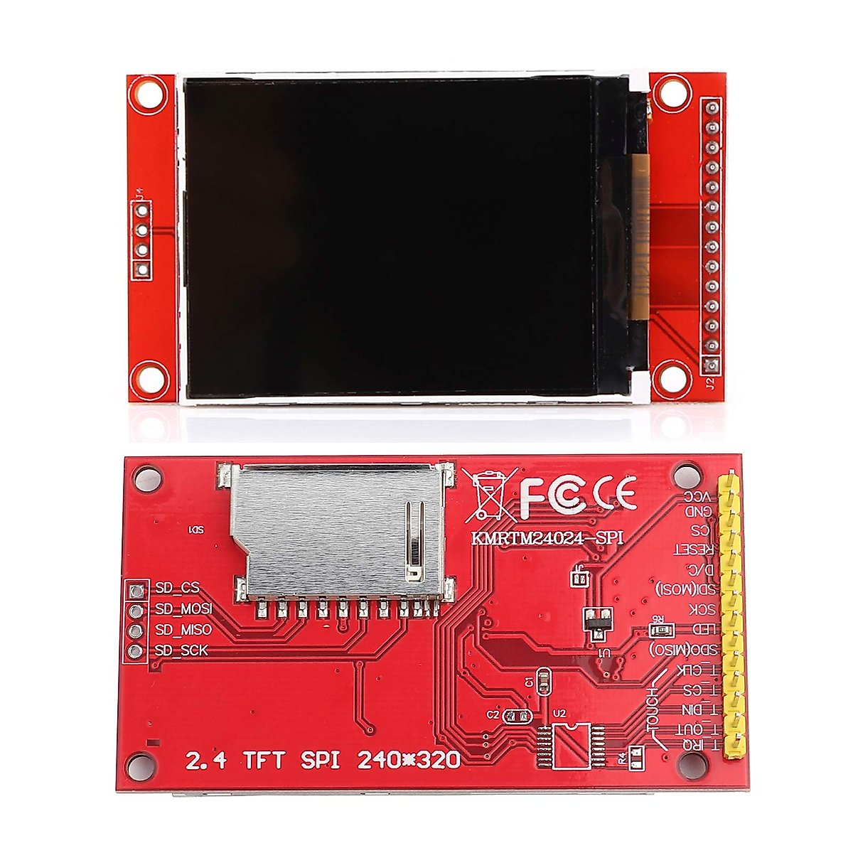 Jectse LCD Display, 2.4 inch 240x320 SPI LCD Display Panel Module ILI9341 Driver with PCB 5V/3.3V STM32 for,Teensy 3.2，