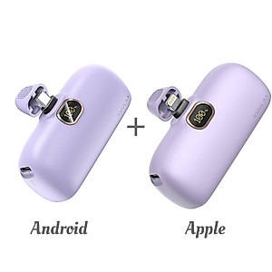 Kuulaa [2 Pack Portable Charger 5000mAh,Small Portable Charger for iPhone 14/14Pro/13/13 Pro/12/11 & Mini PD20W USB C Power Bank Fast Charging for iPhone 15/Samsung Galaxy/Google Pixel,