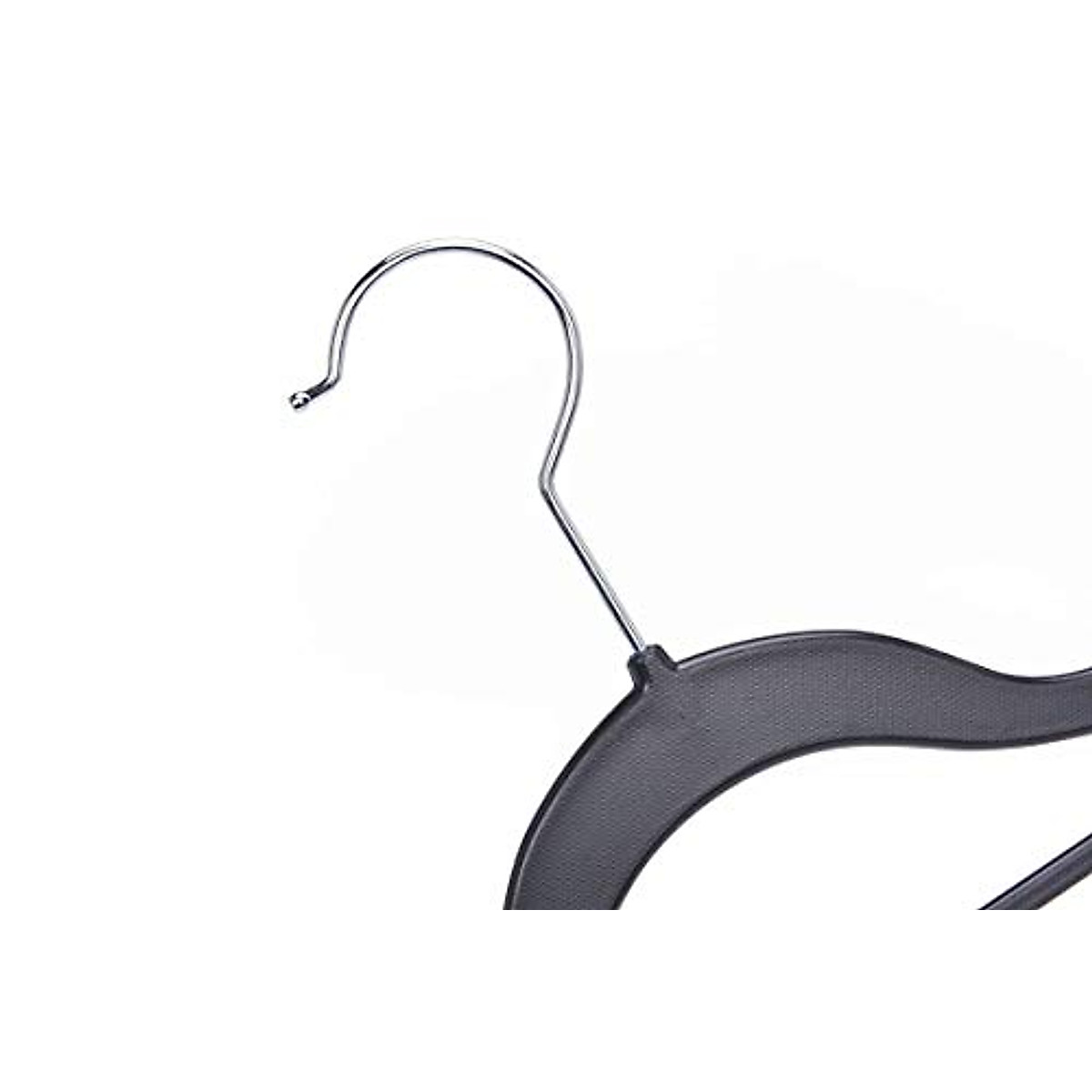 Quality Hangers Clothes Hangers 50 Pack - Non-Velvet Plastic Hangers for Clothes - Heavy Duty Coat Hanger Set - Space-Saving Closet Hangers with Black Swivel Hooks - Functional Non-Flocked Hangers