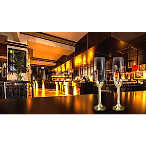 Gold Toasting Glasses And Cake Server 4 Piece Set