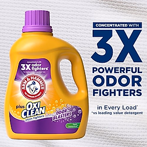 Arm & Hammer Plus OxiClean Odor Blasters Fresh Botanical, 77 Loads Liquid Laundry Detergent, 100.5 Fl oz