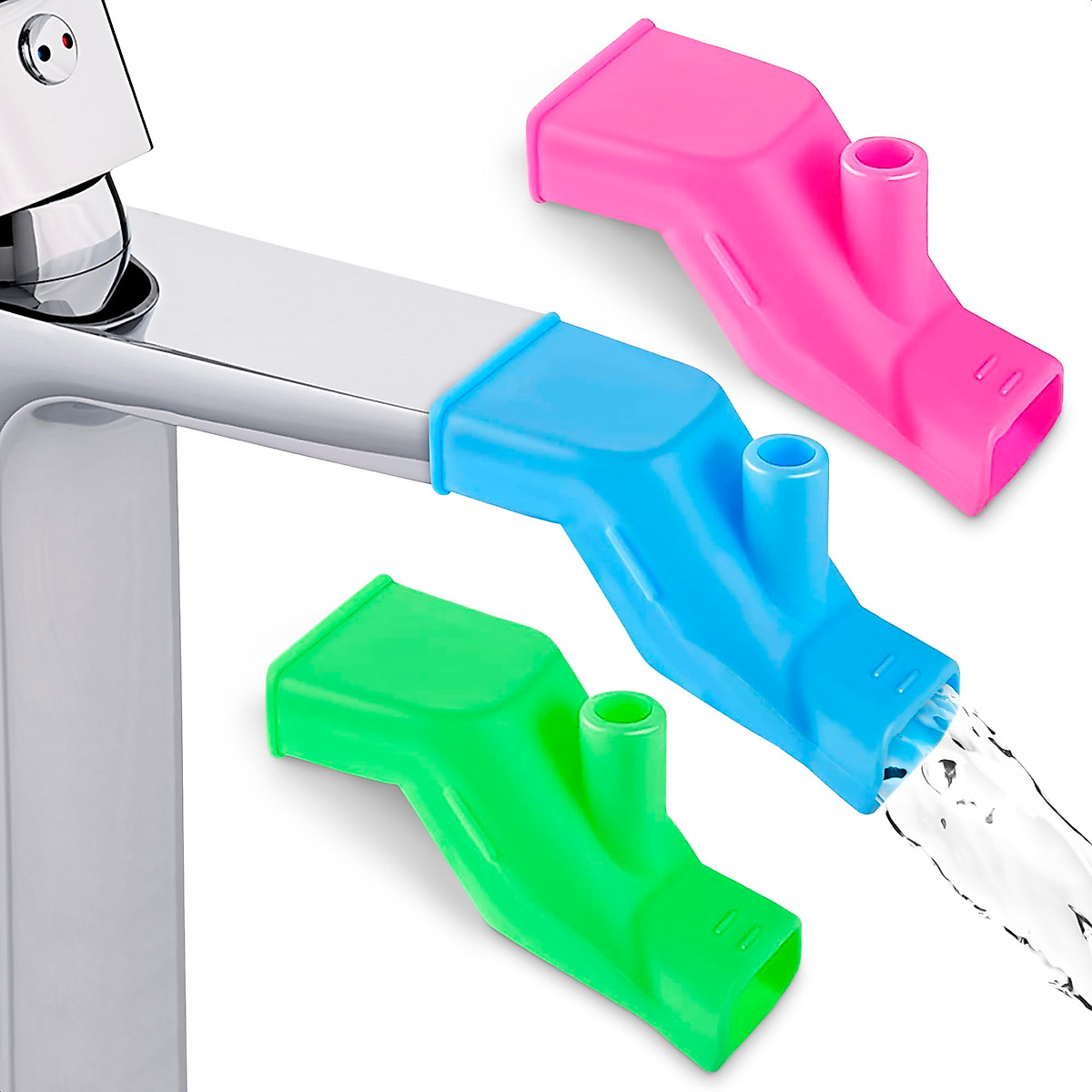 3Pcs Sink Extender for Toddlers - Sink Faucet Extender for Toddlers Bath Faucet Cover for Kids Faucet Extender for Sink Bath - Toddler Sink Extender Tub Faucet Cover for Kids Toddler Faucet Extender