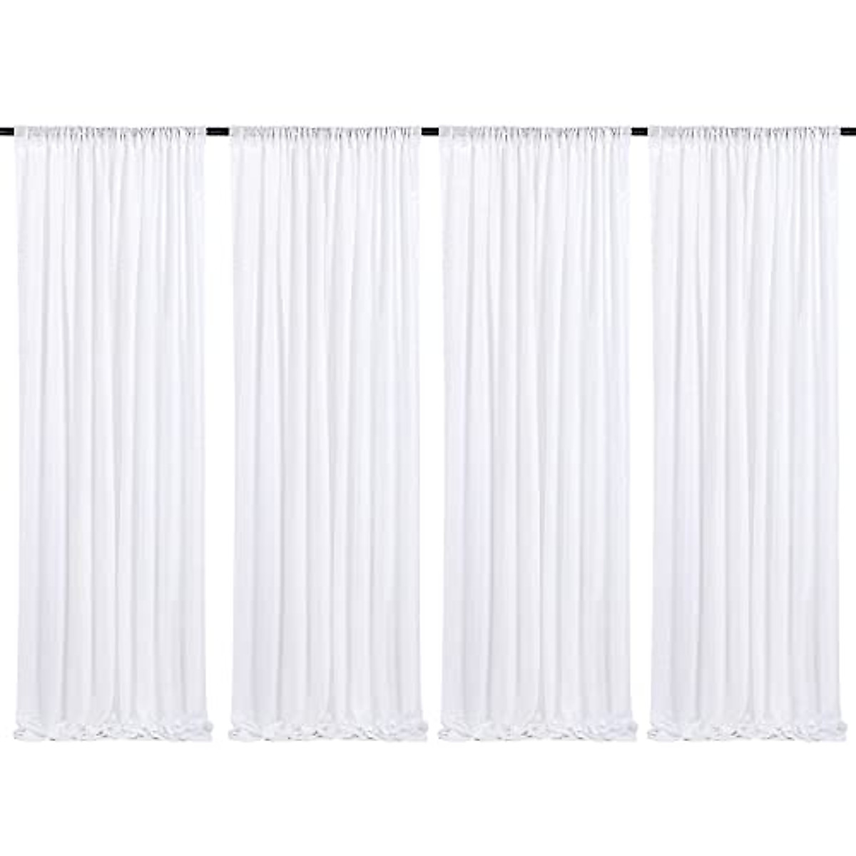 White Glitter Sequin Backdrop 4 Packs 2ftx8ft Shimmer Fabric Backdrop Luxury Panel Backdrop for Birthday Party Decoration