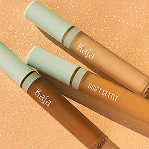 Kaja Liquid Concealer - Don't Settle | Buildable, Lightweight, Light-to-medium Coverage, Color-correcting, 06 Boba Tea, 0.21 Oz