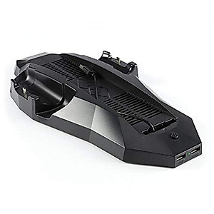 Vertical Stand Holder for PS4 Game Console with Dual Cooling Fan Dual USB Controller Charging Ports