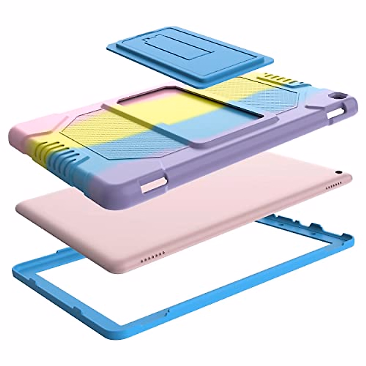 SZYCD Fire HD 10 / Fire HD 10 Plus Tablet Case (11th Generation 2021 Release), Heavy Duty Shockproof Rugged Drop Proof Tablet Case w/Kickstand, PC+TPU Dual-Layer Defense (Purple)