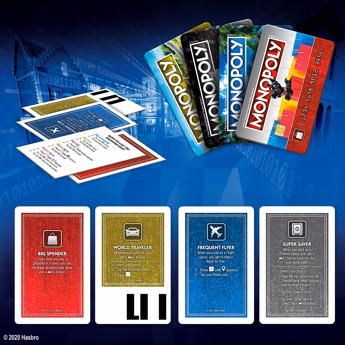 Hasbro Gaming Monopoly Super Electronic Banking Board Game, Electronic Banking Unit, Choose Your Rewards, Cashless Gameplay Tap Technology, for Ages 8 and Up