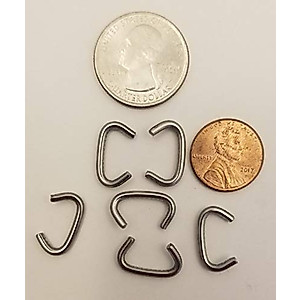 1/2 Stainless Steel Hog Rings for Crab pots, Cages, Traps, Fencing, Sausage Casings, Rabbit Cages (100 Count bag-3oz)