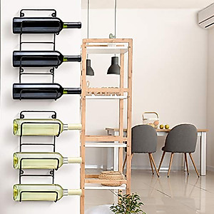 Sorbus Towel-Rack Holder - Wall Mounted Organizer for Linens Set of 2 (Black)