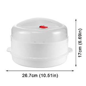 Multifunction Microwave Steamer with Lid and Tray, Large Dish, Egg Steamer, Vegetable Plate, Drain Basket, Microwave Bowl, Food Container, Kitchen Cookware Supplies