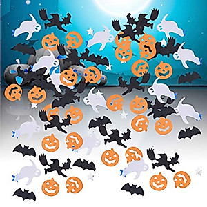 NUOBESTY Halloween Party Favor Thanksgiving Day Confetti Art Craft Star Sequins Confetti for Halloween Night Decked Dinner Table Decor Party Decoration Confetti Sprinkle Dining Table