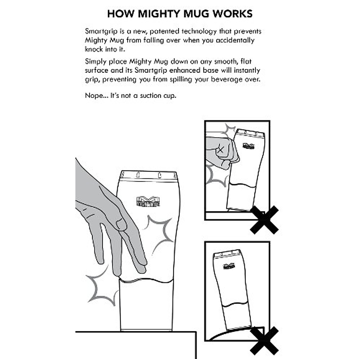 Mighty Mug Plastic Travel Mug, No Spill Double Wall Tumbler, Cold/Hot, Cup-Holder Friendly, Dishwasher Safe, (Cream, 16oz)