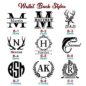 awofer Custom Personailzed Leather Wallet Gift, Engraved Wallet For Men, Son Gift, Dad Gift, Husband Gifts, BF Gifts, Mens Personalized Gifts