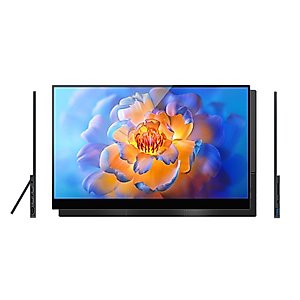 DFZ Portable Monitor, 13.3 Inch 15.6 Inch External Monitor, IPS Screen, Gaming Monitor with Type-C, HDMI and Built-in Speakers