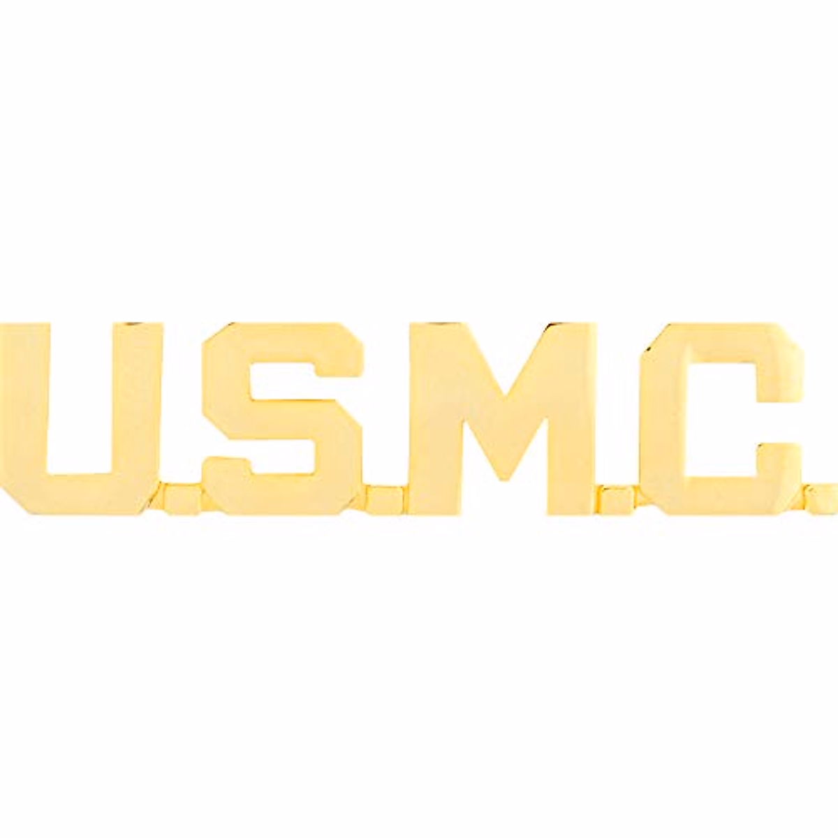 Officially Licensed United States Marine Corps USMC Letters Gold Tone 1.75" Lapel Pin (1 Pin)