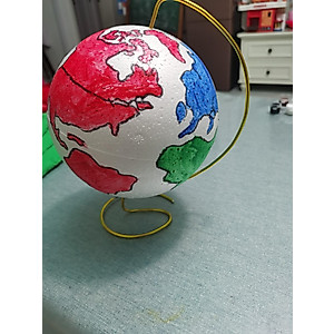 Crafare 2 Pack 8 Inch Large Foam Balls White Smooth for Wedding Holiday Christmas Crafts Making and School Projects DIY