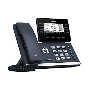 Yealink T53W IP Phone, 12 VoIP Accounts. 3.7-Inch Graphical Display - Black (Renewed)