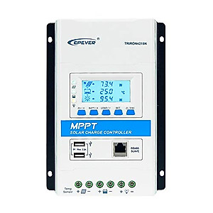 EPEVERMPPT Solar Charge Controller 40A, 12V/24V AutoTRIRON4215N Intelligent Modular-Designed Regulator with PC Software and Moblie APP [Updated Version of Tracer A/an Series] (TRIRON 4215N)