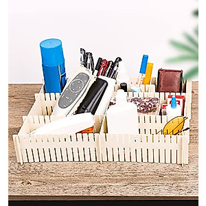 CiiReeH Drawer Dividers, Drawer Organizer for Socks Underwear Makeup Dresser, DIY Adjustable Drawer Dividers for Bedroom Kitchen Office Storage, 8Pcs 16 x 2.7 inch OFF-White